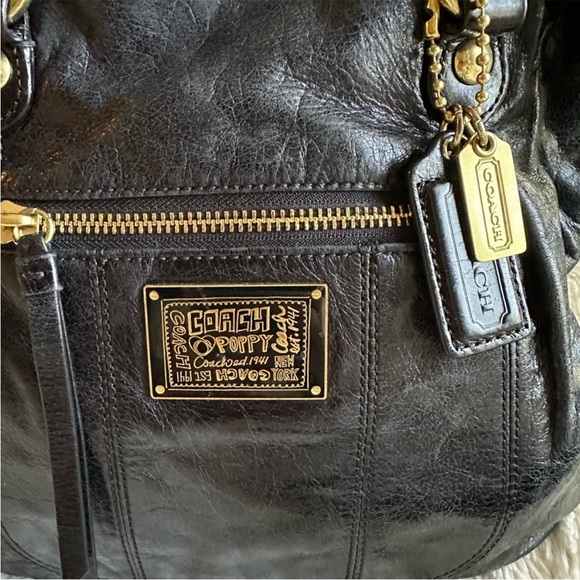 Coach | Bags | Coach Poppy Collection Black Patent Leather Crossbody ...